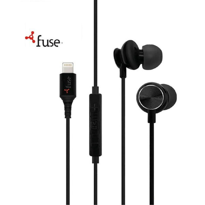 Fuse Earbuds Lightning MFI with In-Line Mic Black